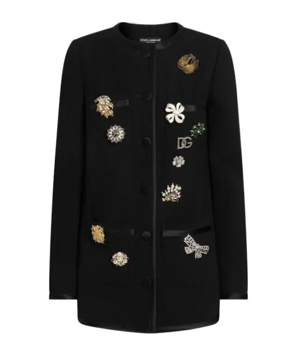 Dolce & Gabbana Embellished Button-front Jacket - Black