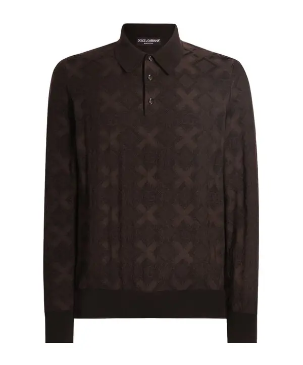 Dolce & Gabbana Geometric-pattern Polo Shirt
