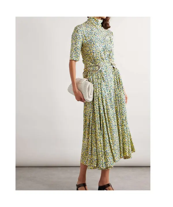 Bottega Veneta High-necked Short-sleeved Dress