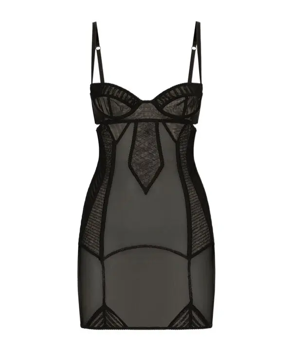 Dolce & Gabbana Corset Tulle Mini Dress - Black