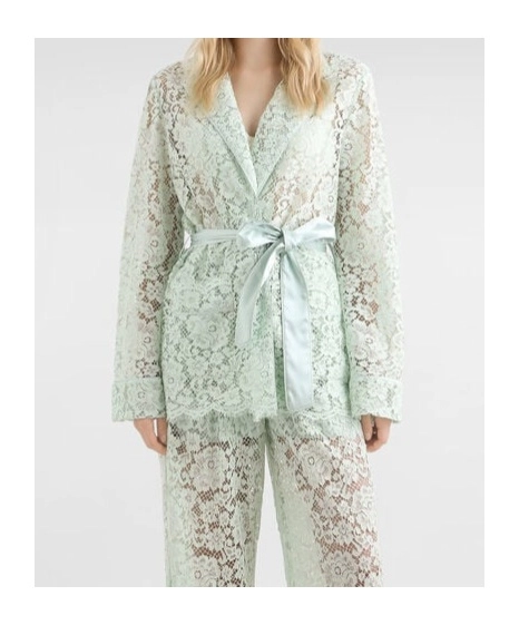 Dolce & Gabbana Lace-detail Belted Jacket