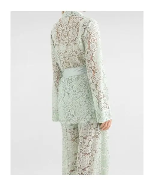 Dolce & Gabbana Lace-detail Belted Jacket