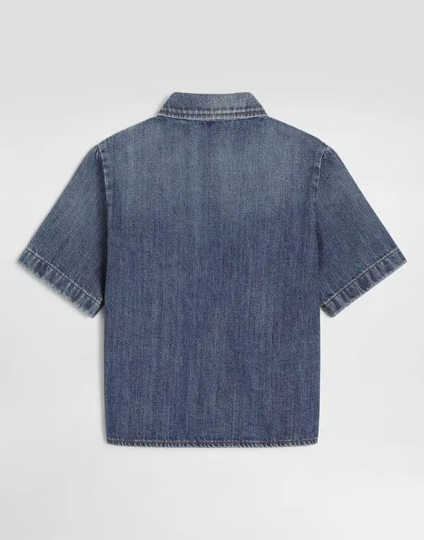 Dolce & Gabbana Denim Shirt With Logo