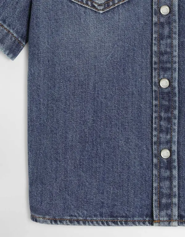 Dolce & Gabbana Denim Shirt With Logo