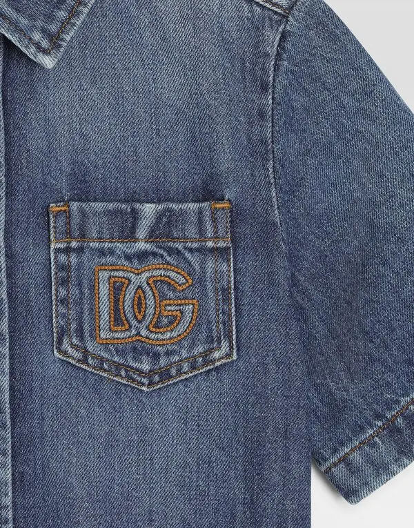 Dolce & Gabbana Denim Shirt With Logo