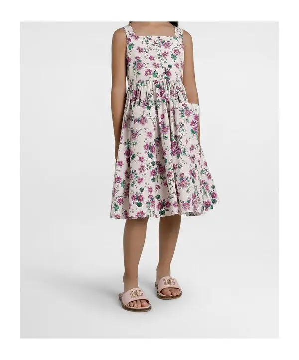 Dolce & Gabbana Floral-print Buttoned Dress