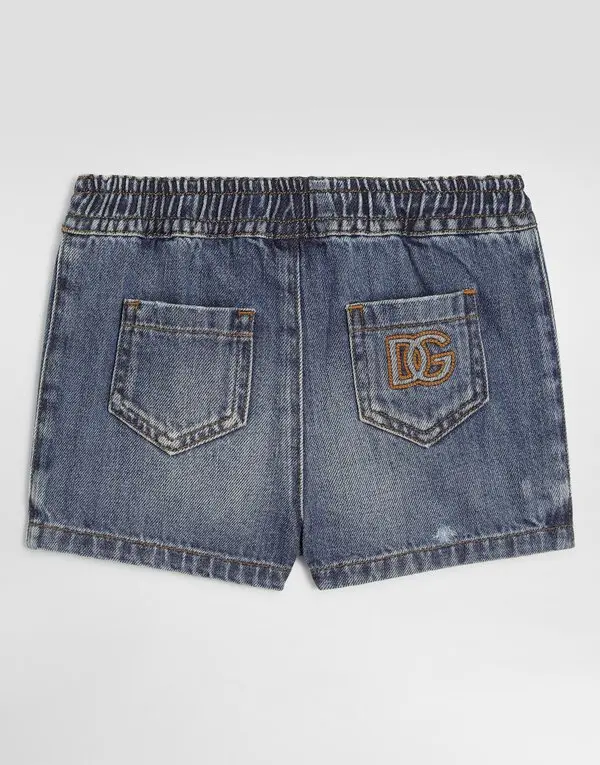 Dolce & Gabbana Denim Bermuda Shorts With Logo