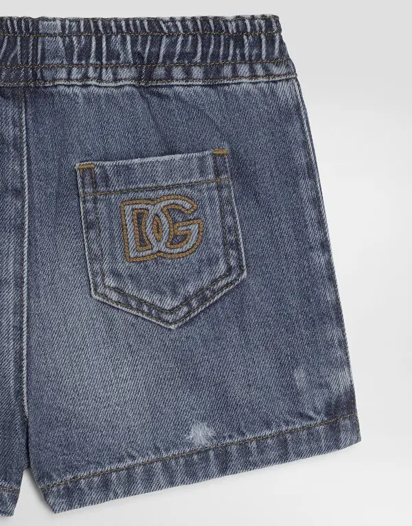 Dolce & Gabbana Denim Bermuda Shorts With Logo