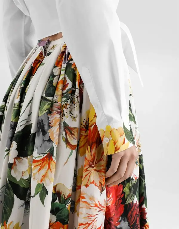 Dolce & Gabbana Flower-print Details Poplin Shirt