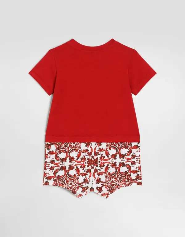 Dolce & Gabbana Majolica-print Jersey Romper