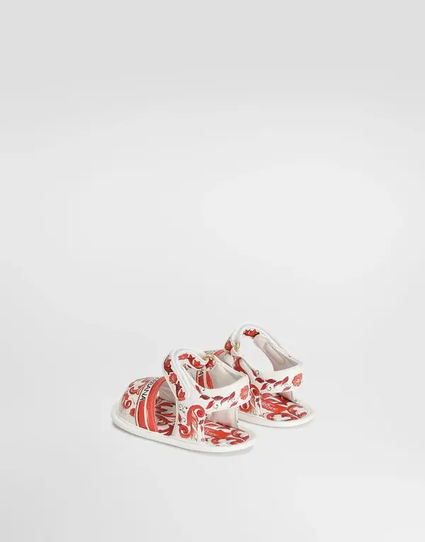 Dolce & Gabbana Majolica-print Lambskin Sandals