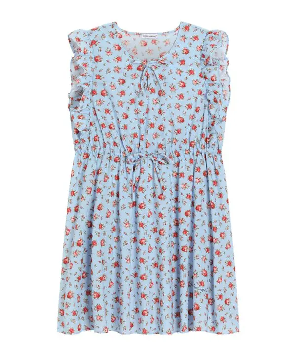 Dolce & Gabbana Ruffled Floral-print Dress - Multi-color