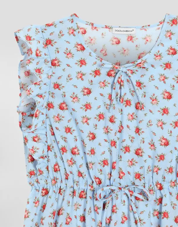 Dolce & Gabbana Ruffled Floral-print Dress