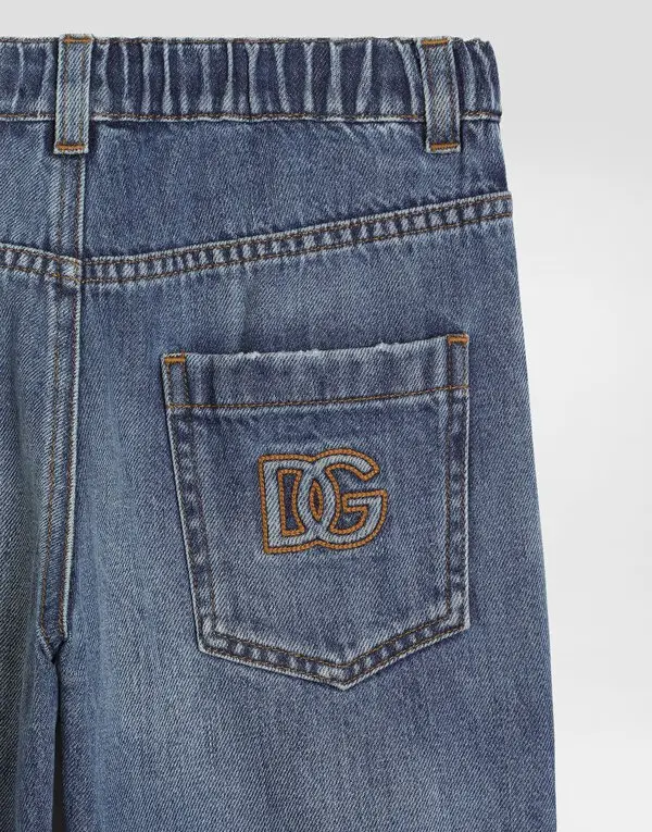 Dolce & Gabbana Denim Bermuda Shorts With Logo