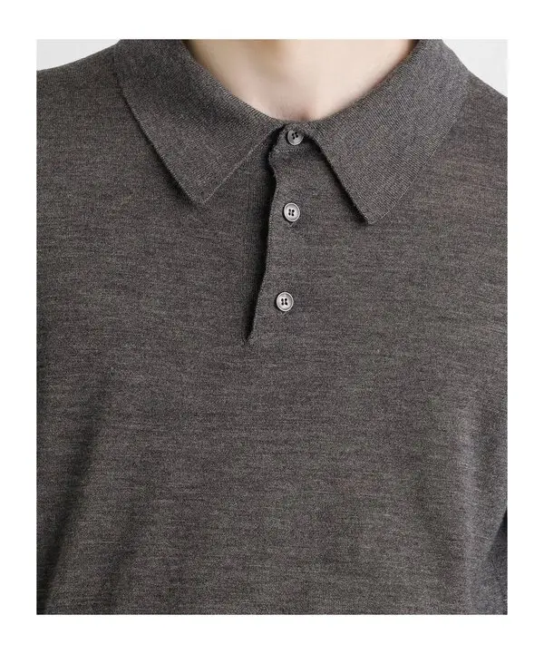 Dolce & Gabbana Long-sleeve Polo Shirt - Grey