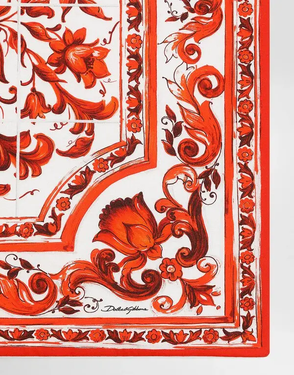 Dolce & Gabbana Majolica-print Cotton Blanket