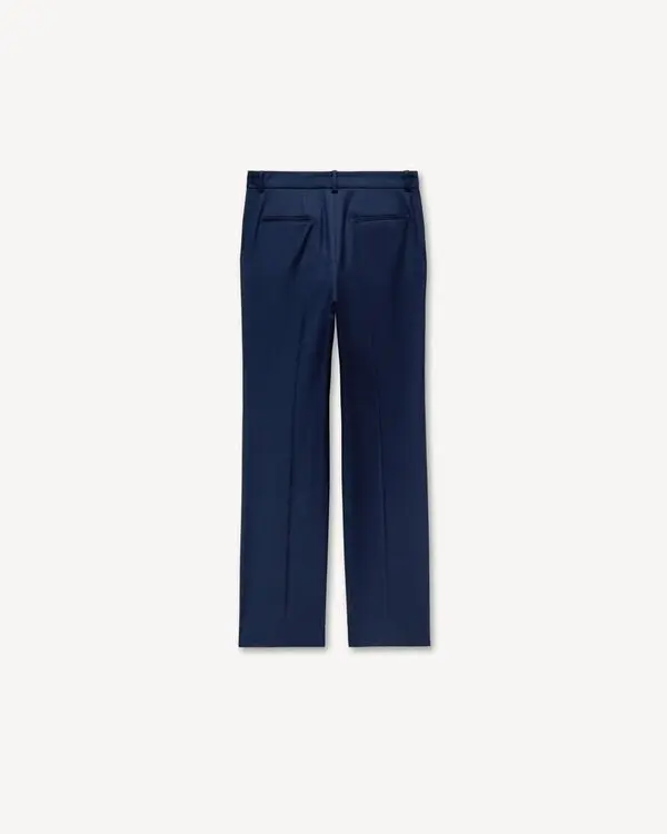 Kenzo Straight Tailored Pants In Virgin Wool