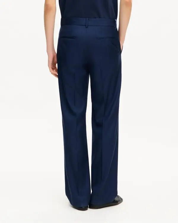 Kenzo Straight Tailored Pants In Virgin Wool