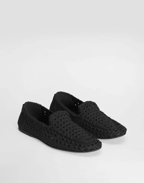 Dolce & Gabbana Slippers In Woven Fabric