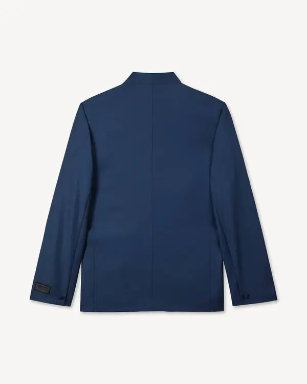 Kenzo Single Breasted Kimono Tailored Jacket In Viring Wool