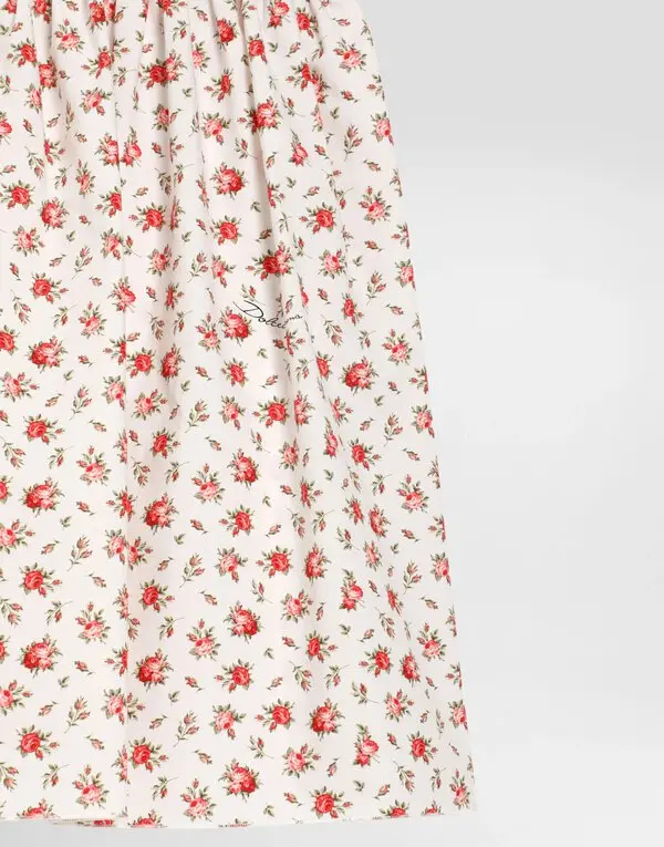 Dolce & Gabbana Floral-print Shirred Dress
