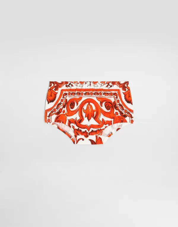 Dolce & Gabbana Majolica-print Dress With Interlock Bloomers