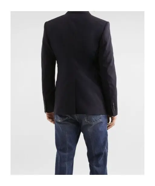 Dolce & Gabbana Double-breasted Crest-embellished Blazer