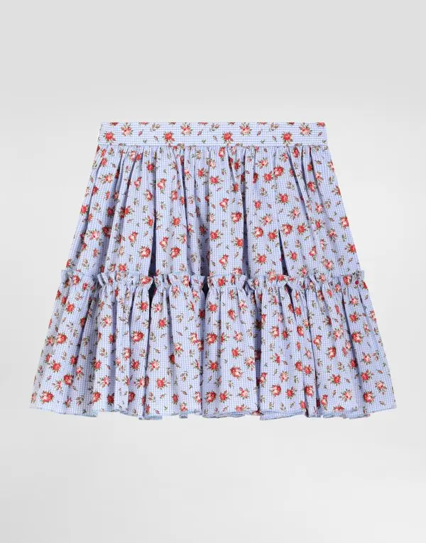 Dolce & Gabbana Floral-pattern Ruffled Skirt