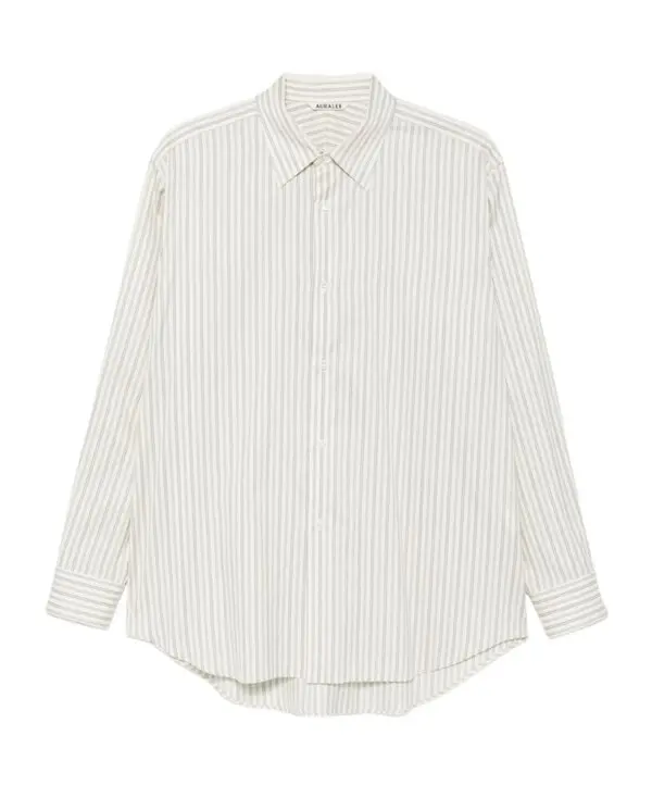 Auralee Striped Long-sleeve Shirt