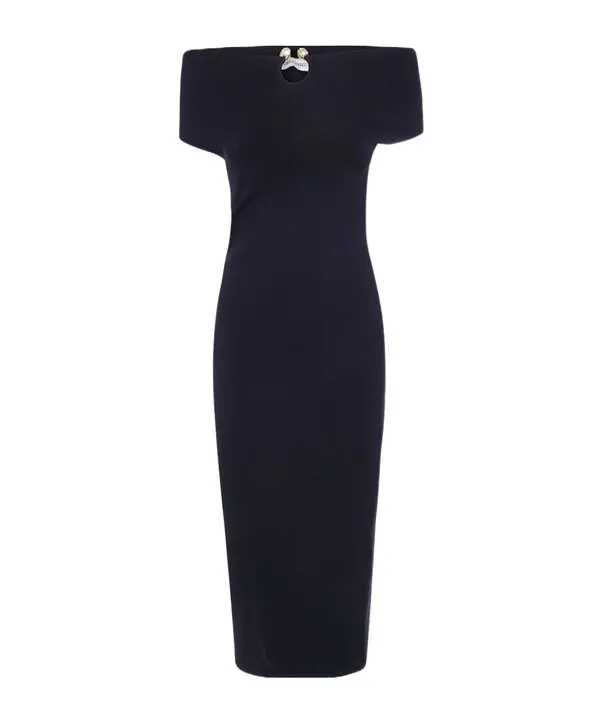 Alberta Ferretti Cut-out Off-the-shoulder Midi Dress