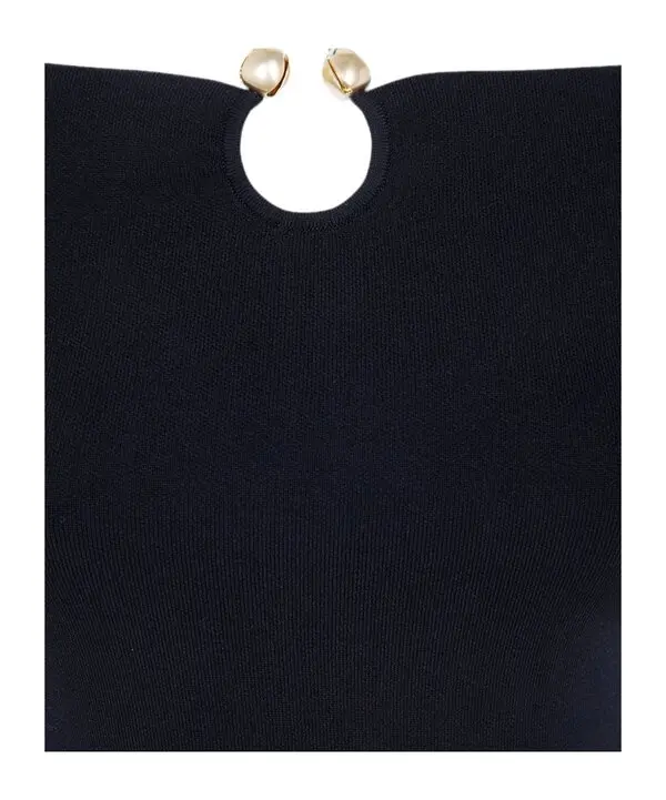 Alberta Ferretti Cut-out Off-the-shoulder Midi Dress