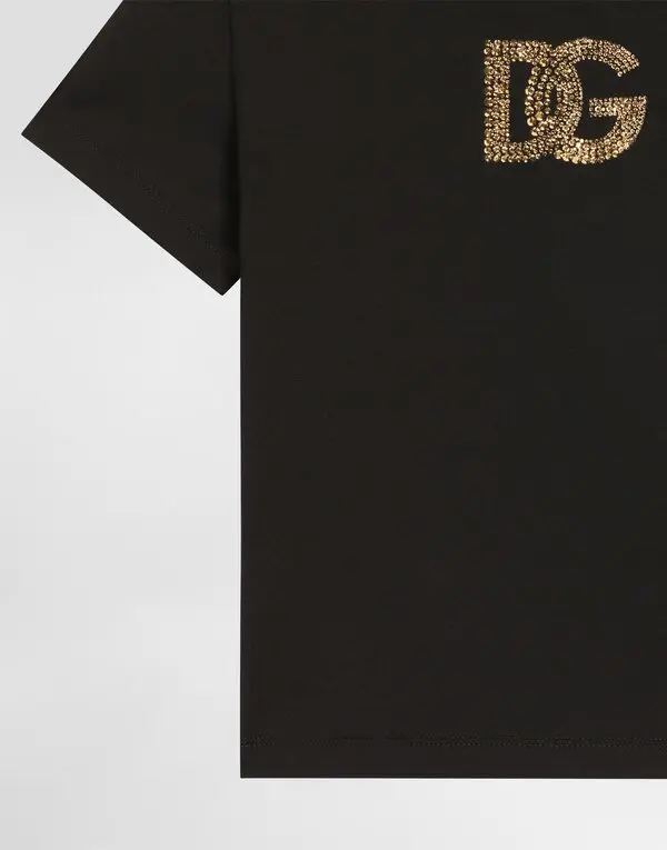 Dolce & Gabbana Rhinestones Logo-motif T-shirt