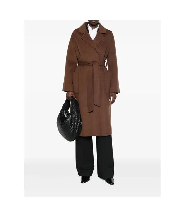 ERMANNO FIRENZE Notch-lapel Belted Coat