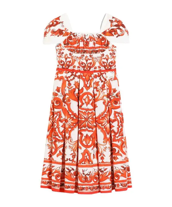 Dolce & Gabbana Majolica-print Poplin Dress - Multi-color