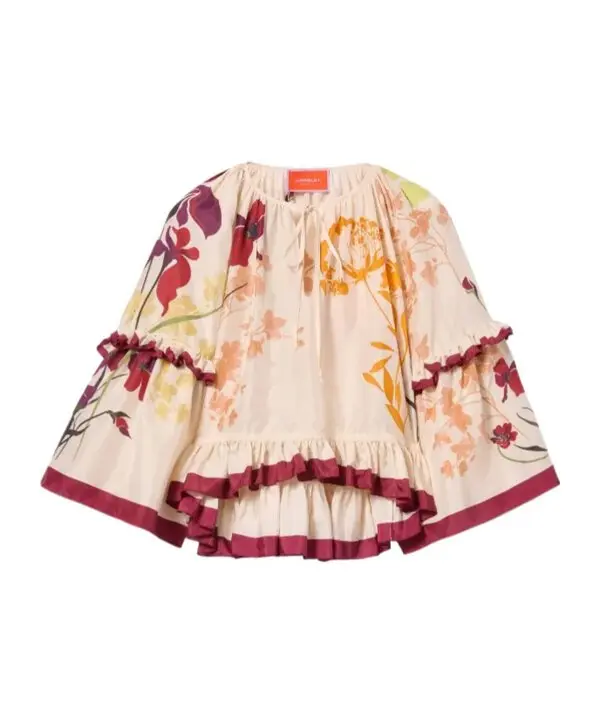 La DoubleJ Ruffled Blouse - Nude