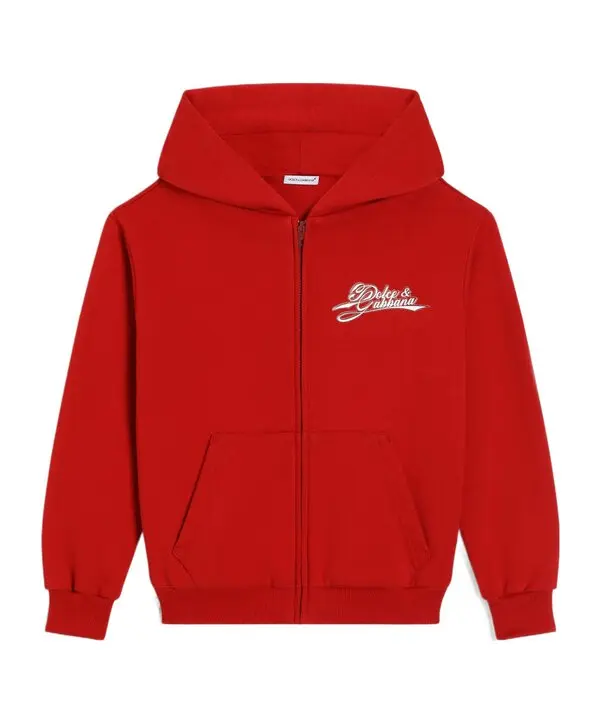 Dolce & Gabbana Hoodie With Logo - Red