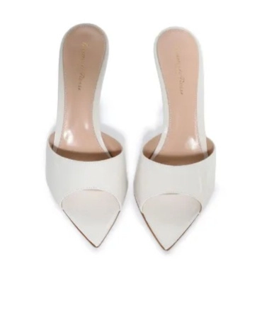 GIANVITO ROSSI Glossy Pointedtoe Stiletto Mule Slides