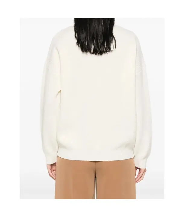 ERMANNO FIRENZE Lace-trim Mock-neck Sweater