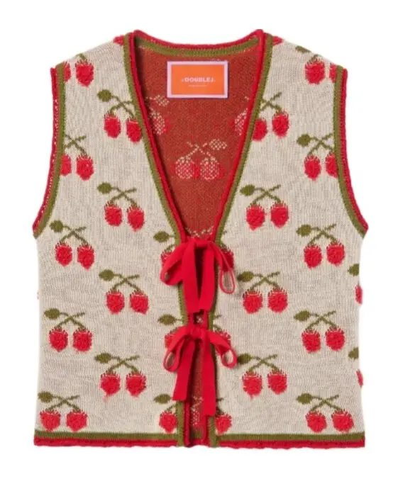 La DoubleJ Cherry Tie Gilet