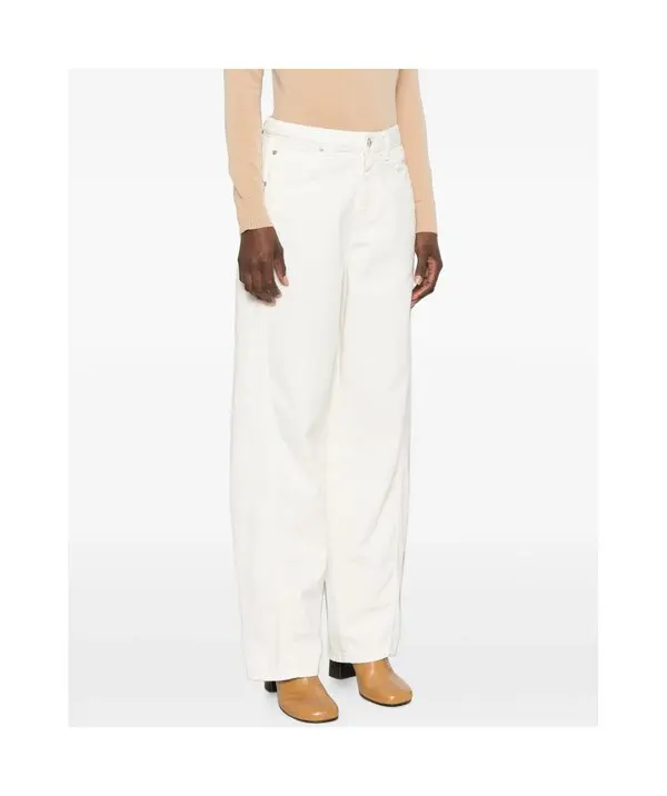 ERMANNO FIRENZE Label-detail Wide-leg Jeans