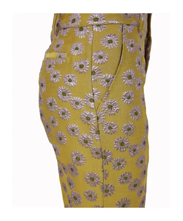 La DoubleJ Hendrix Floral-embroidery Flared Trousers