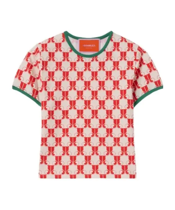 La DoubleJ Monogram Ringer T-shirt
