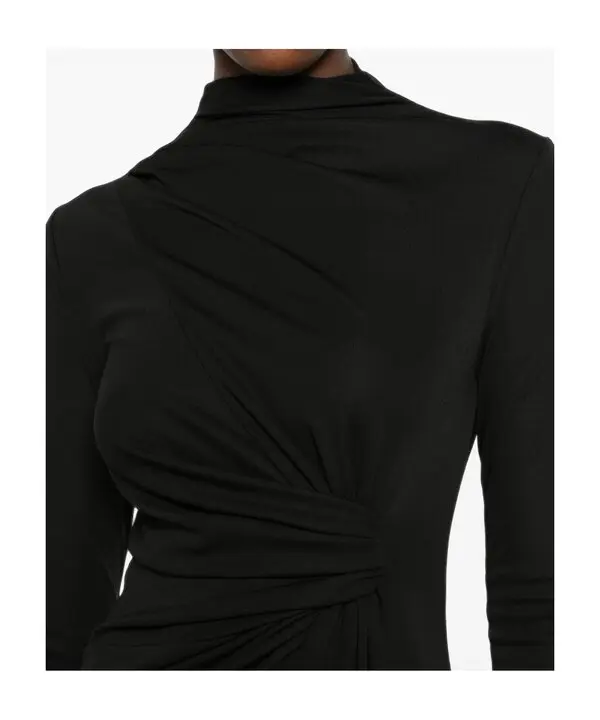 ERMANNO FIRENZE Draped Asymmetric Midi Dress