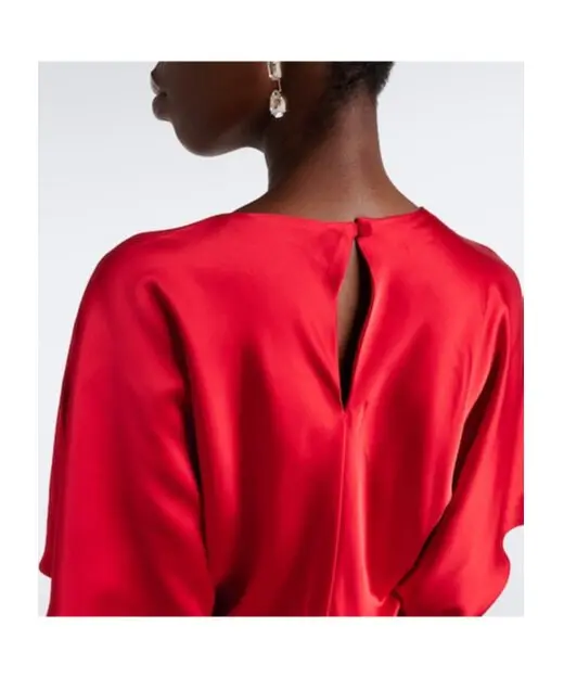 Norma Kamali Draped Satin Gown