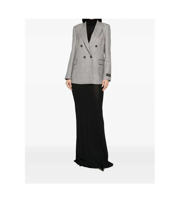 ERMANNO FIRENZE Checked Double-breasted Blazer