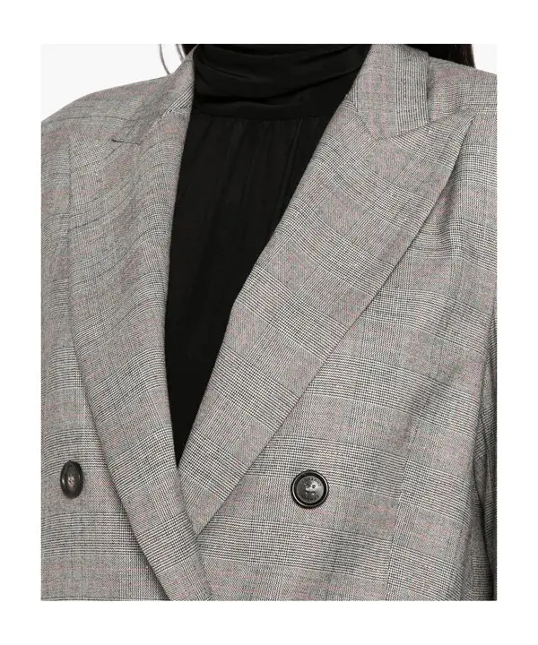 ERMANNO FIRENZE Checked Double-breasted Blazer