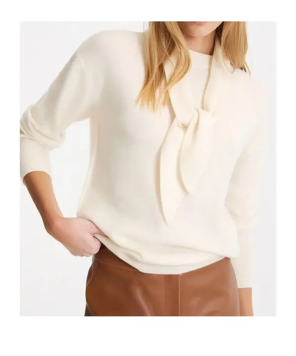Marella Scarf-adorned Sweater - No