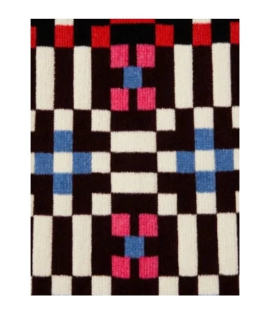 La DoubleJ Byte Geometric-pattern Knit Skirt