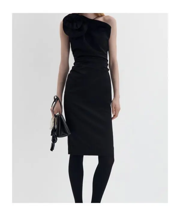 Magda Butrym Rosette-detail Ruched Midi Dress