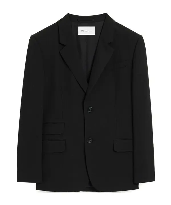 AMI Paris Single Breasted Straight-fit Blazer